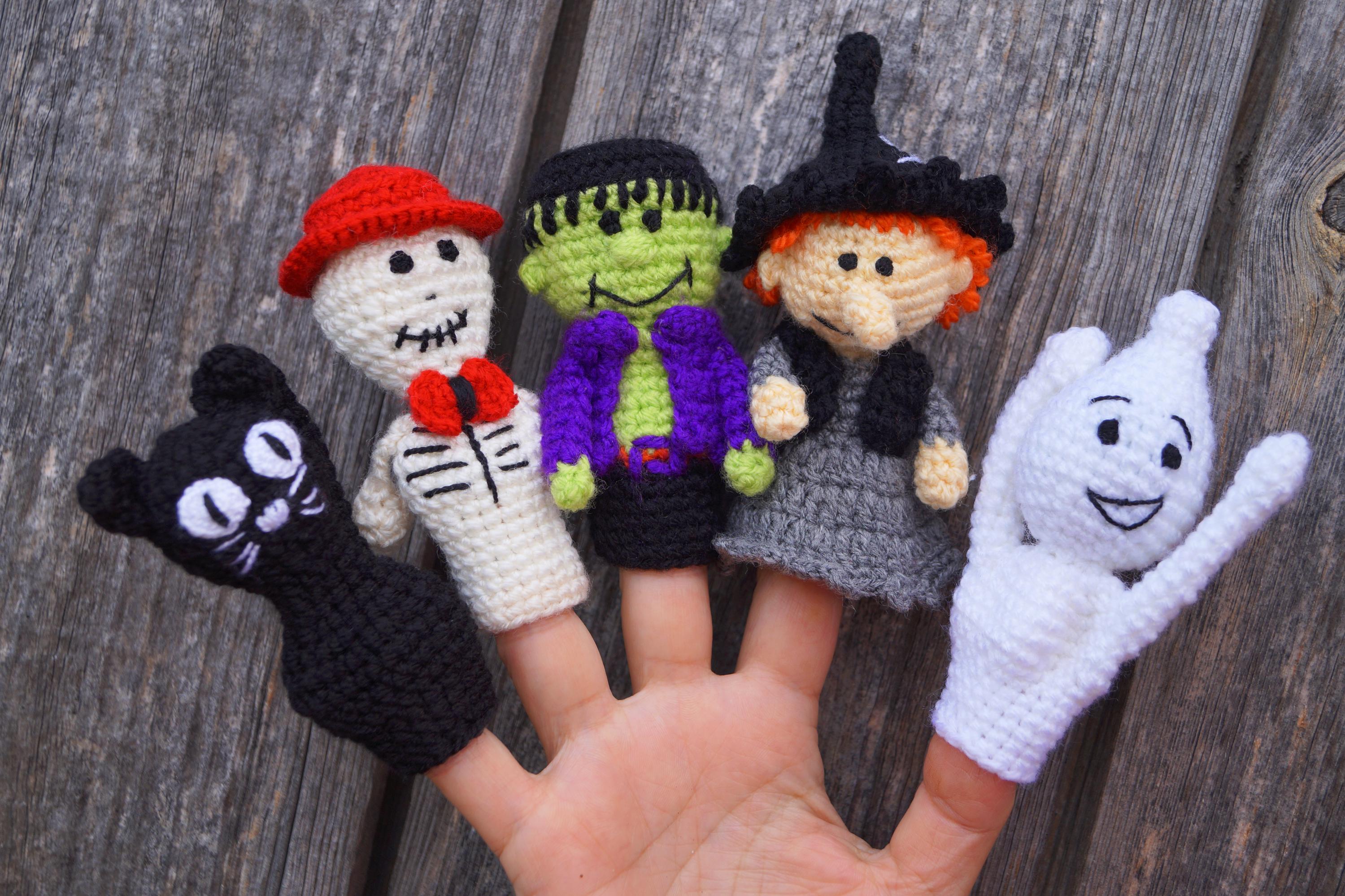 Crochet Halloween Finger Puppets: Handmade Storytelling Toys - Etsy