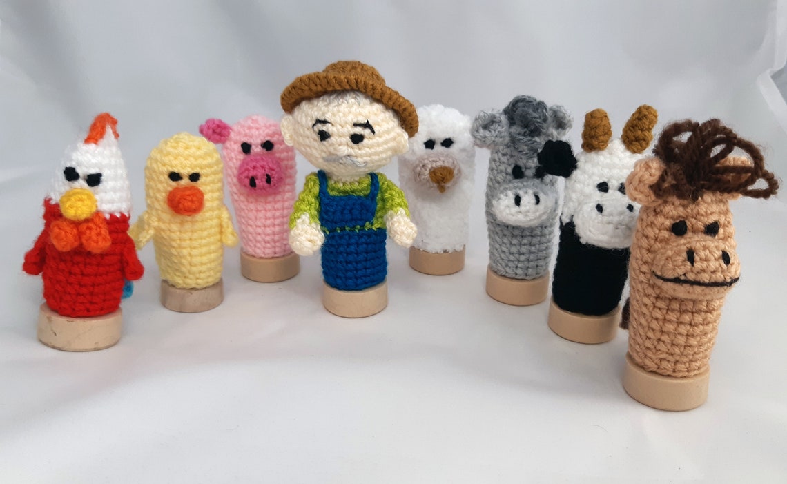 Farm Animals Finger Puppets Farm Animals Favor Farm Birthday | Etsy