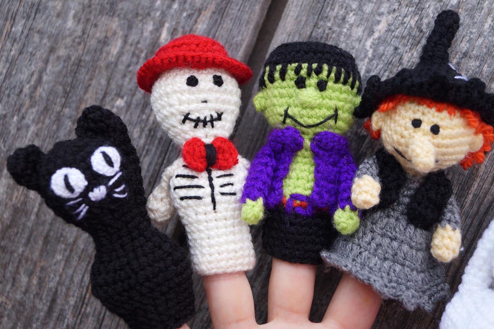 Crochet Halloween Finger Puppets: Handmade Storytelling Toys - Etsy