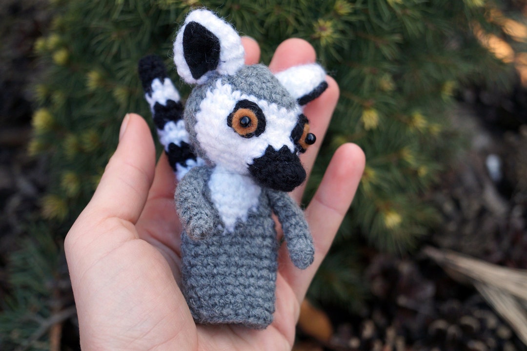 Ring-tailed Lemur Puppet, Lemur Finger Puppet, Lemur Toy, Lemur Gift ...