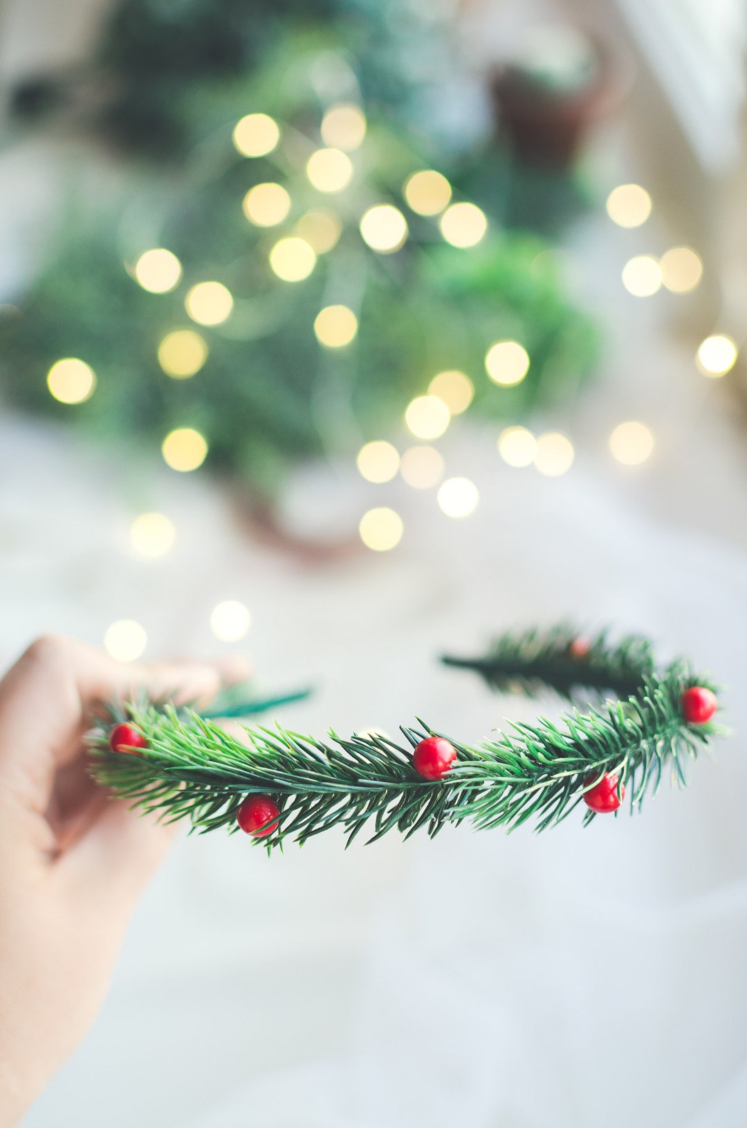 Winter Wedding Hair Crown | Christmas, Winter Wedding, Red, Greenery ...