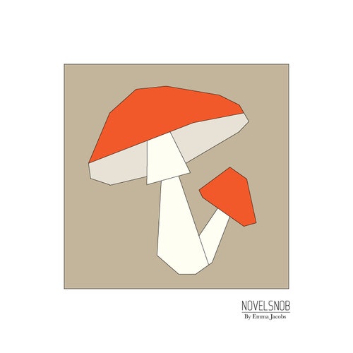 Toadstools FPP Template Mushroom Foundation Paper Piecing - Etsy