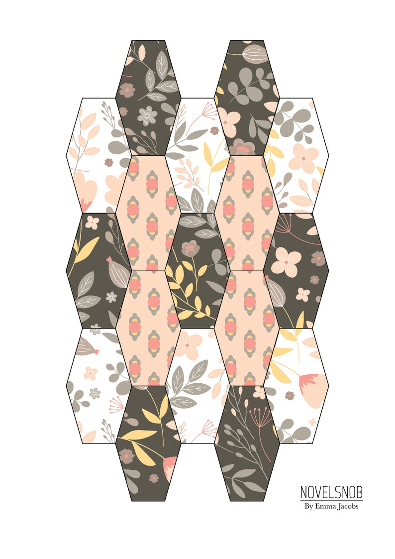 Coffin Quilt Template Epp English Paper Piecing Pdf - Etsy