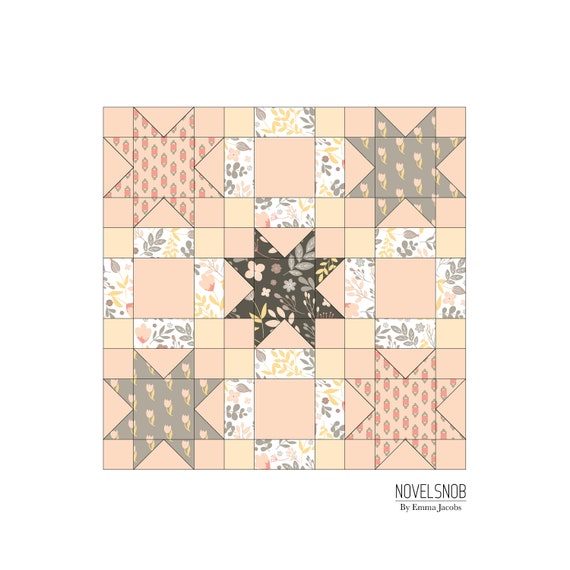 The Miller's Wife EPP Template Sawtooth Star Variation | Etsy