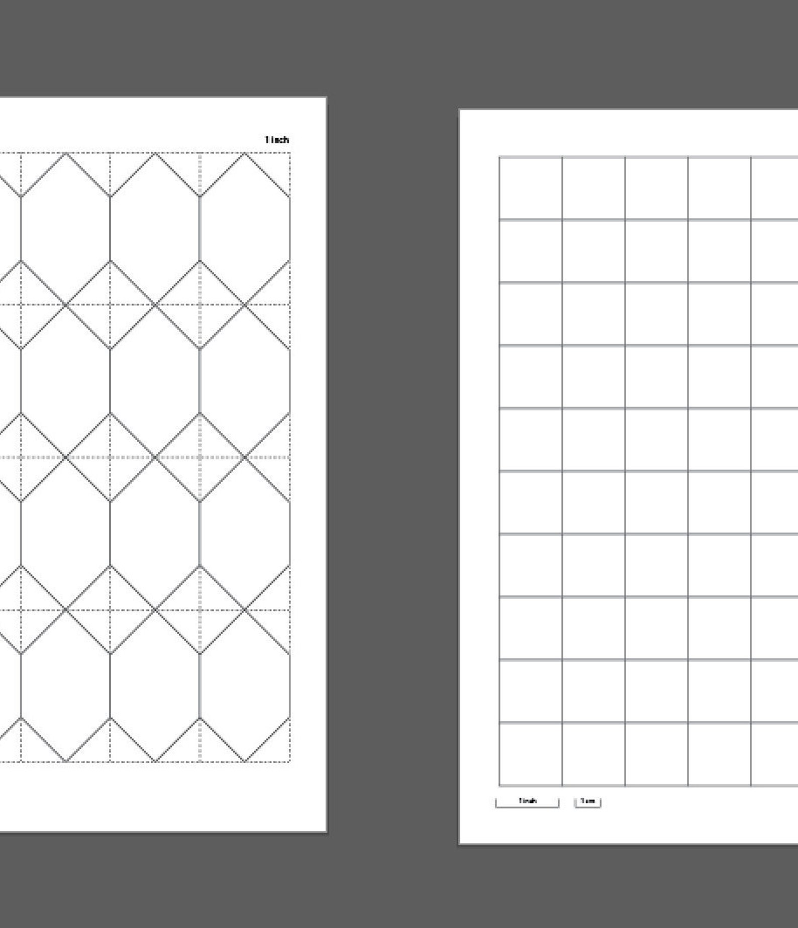 Elongated Hexagon EPP Template, Crosses English Paper Piecing Template ...