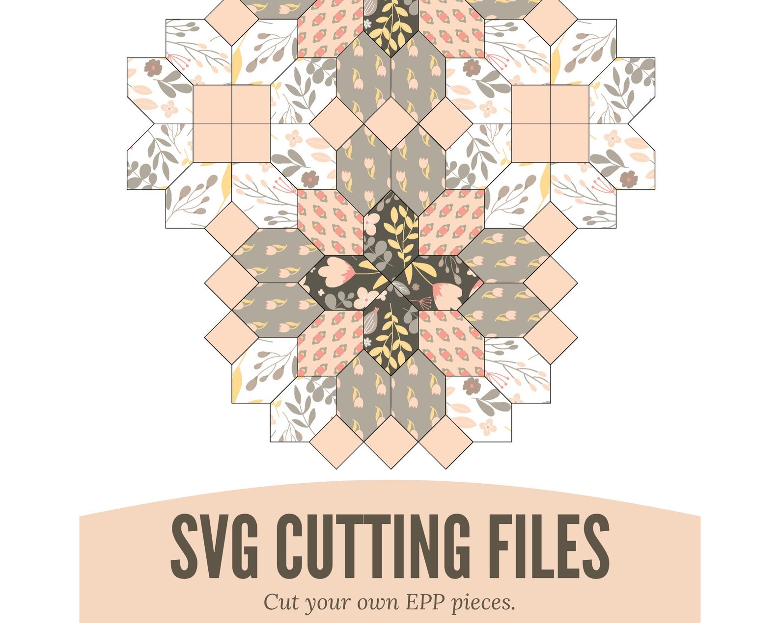 SVG Elongated Hexagon EPP Cut Files Crosses English Paper - Etsy Canada