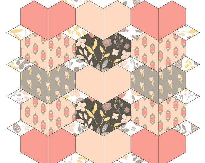 Broken Hearts EPP Quilt, Jewel and Diamond Template Epp, English Paper ...