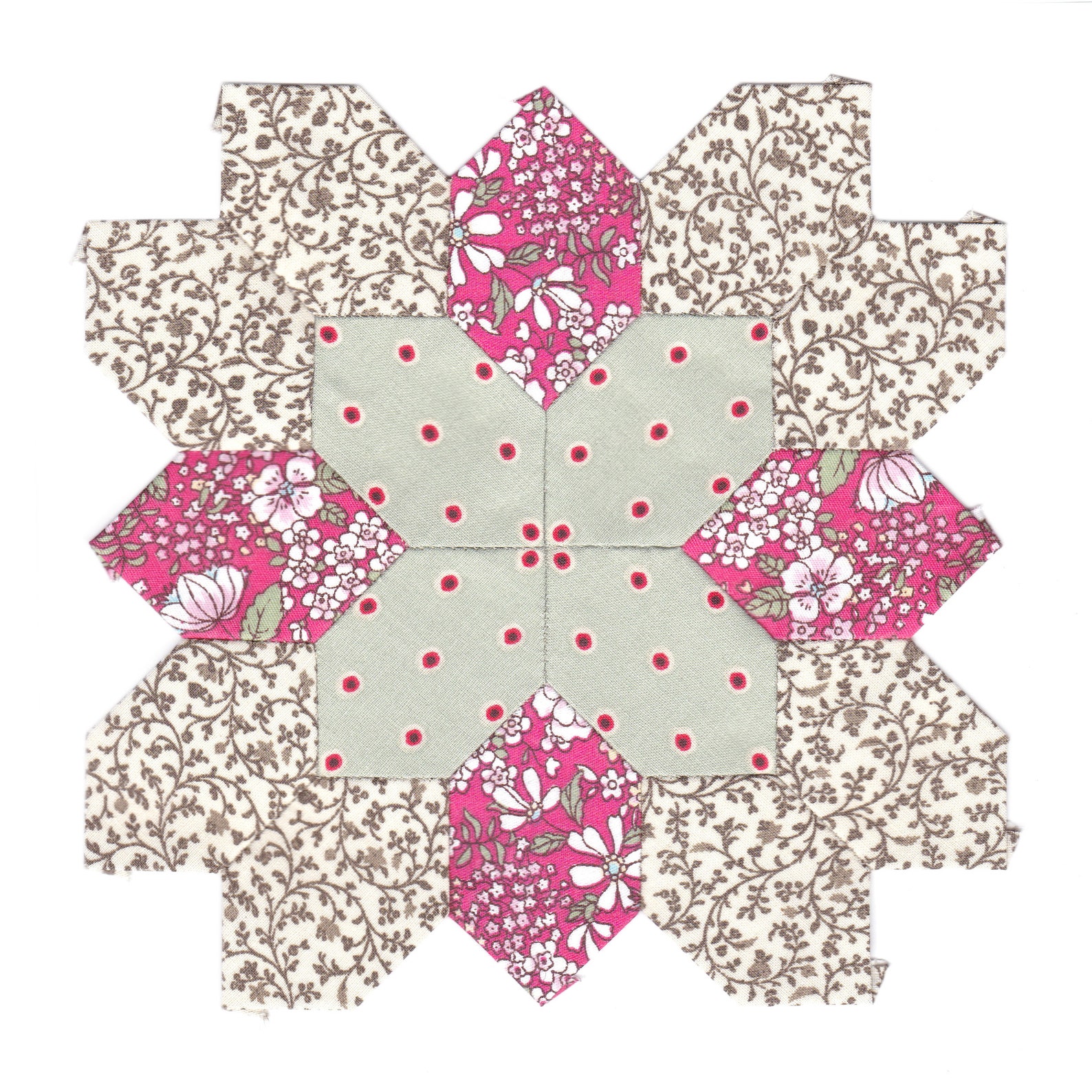 Elongated Hexagon EPP Template, Crosses English Paper Piecing Template ...