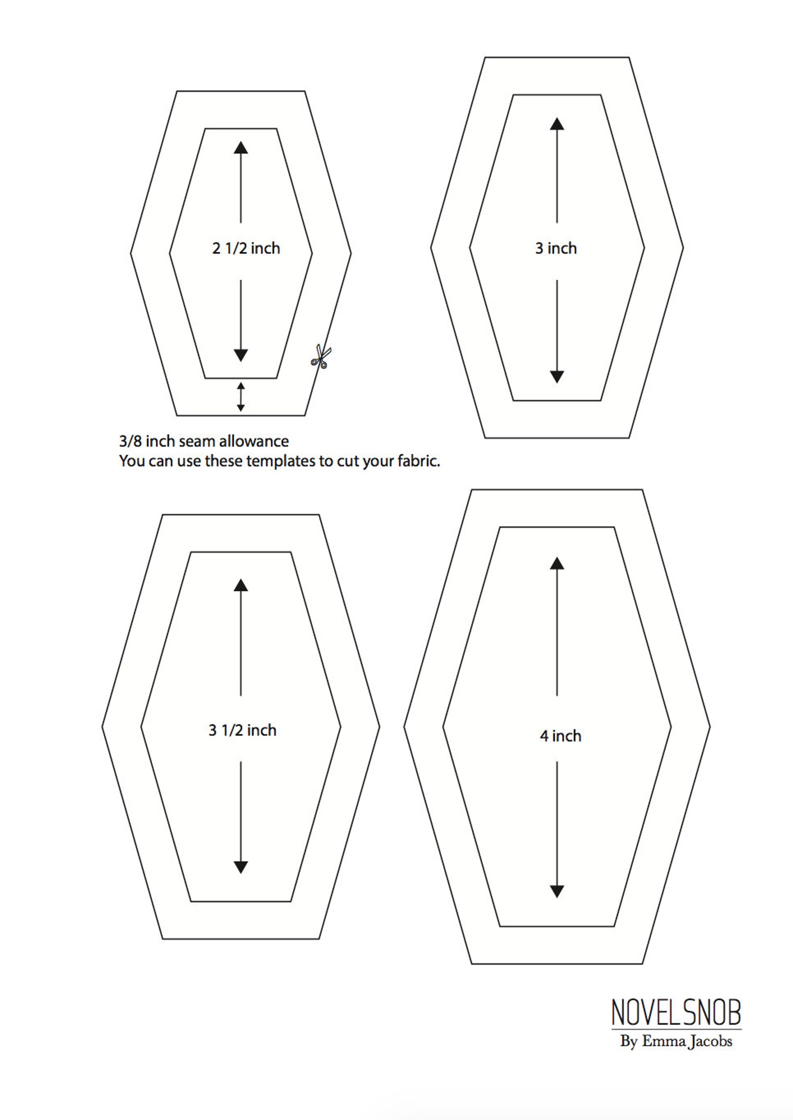 Coffin Quilt Template Epp English Paper Piecing Pdf - Etsy Canada