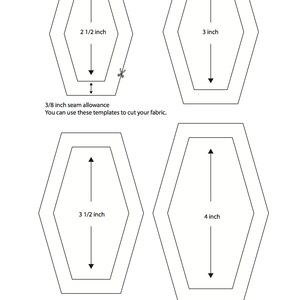 Coffin Quilt, Template Epp, English Paper Piecing, Pdf, Digital Instant Download - Etsy