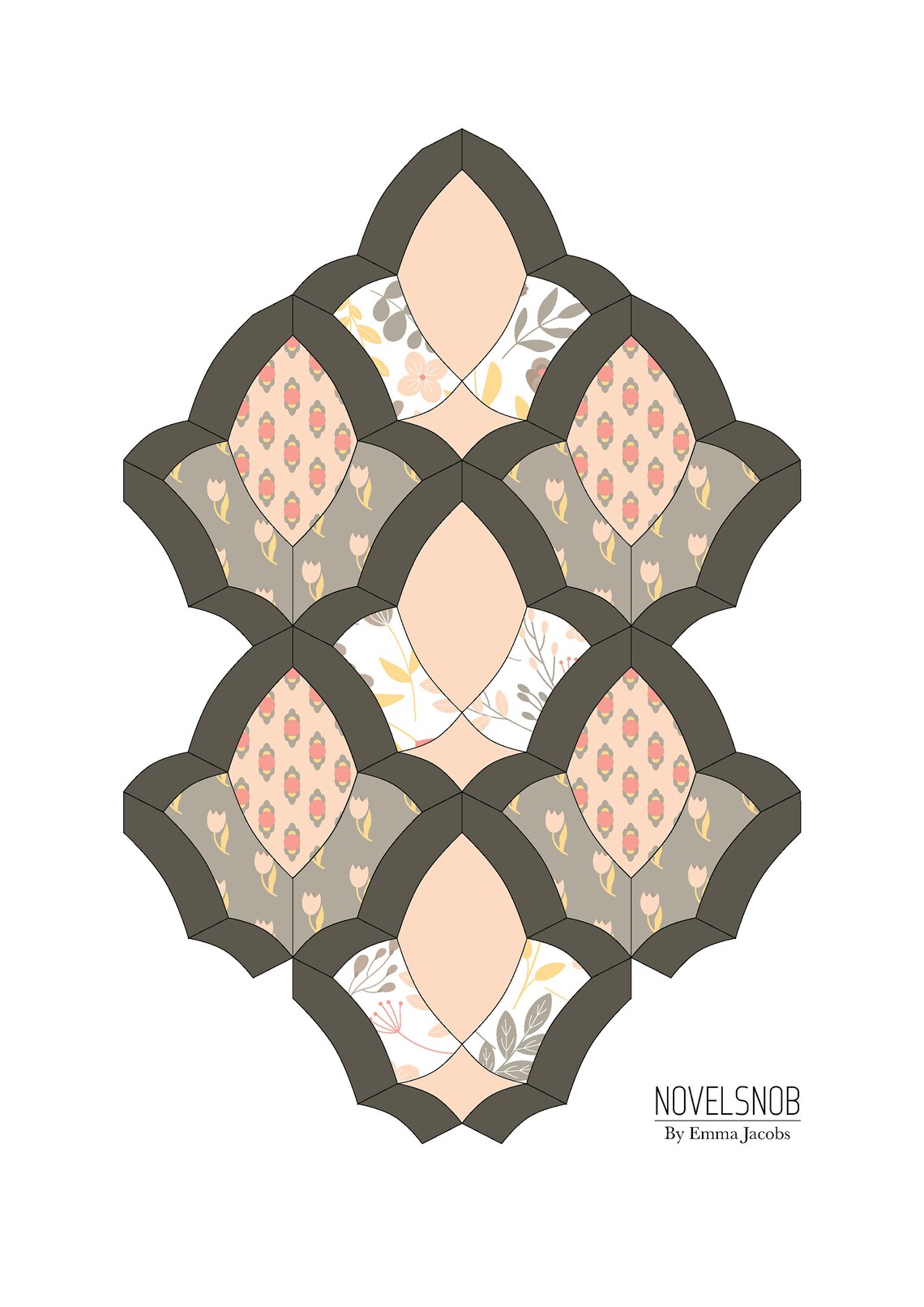 Tulip Frenzy Border Pieces EPP Template English Paper - Etsy