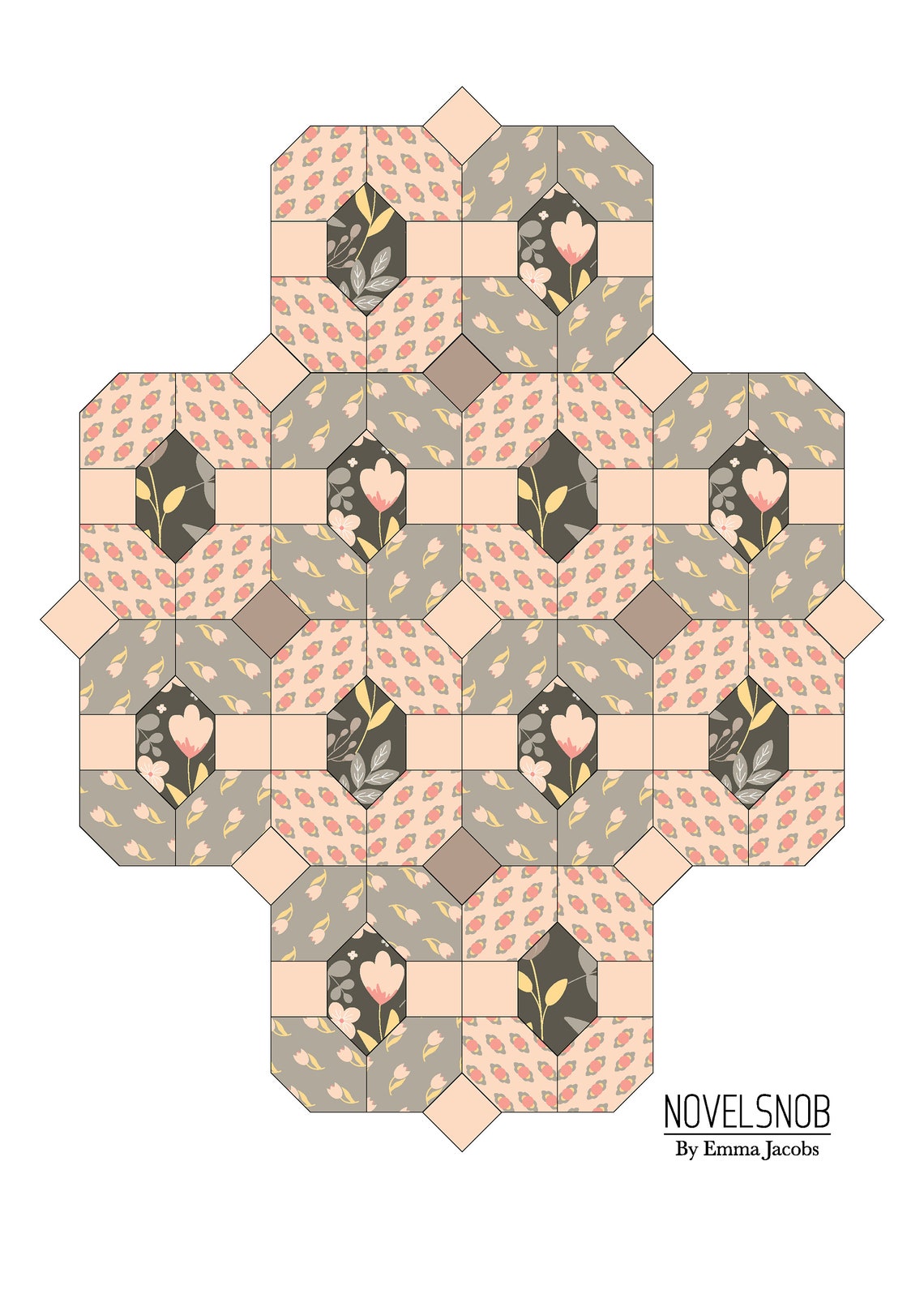 Elongated Hexagon EPP Template Crosses English Paper Piecing - Etsy