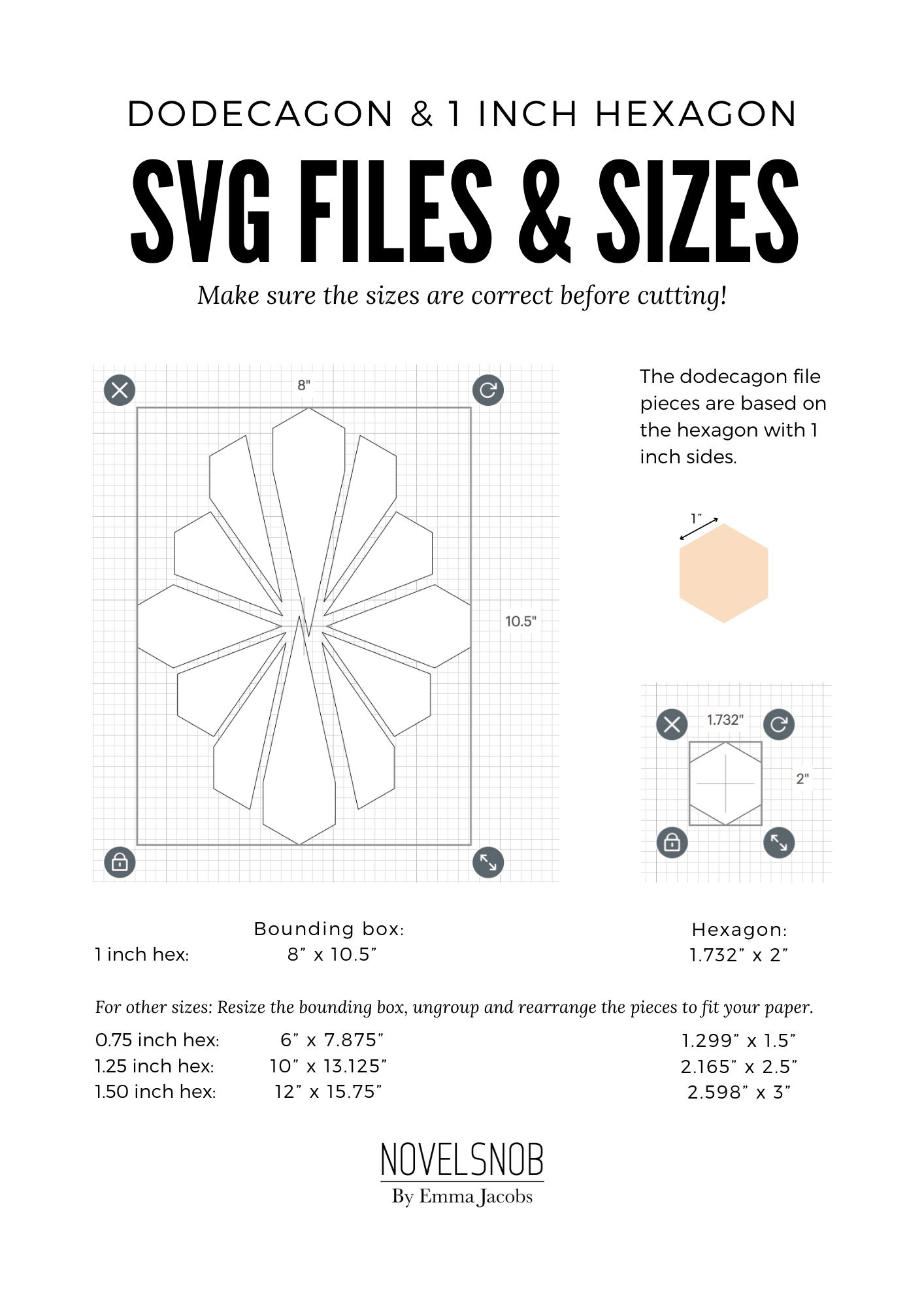 SVG Dodecagon EPP Cut Files English Paper Piecing Template - Etsy UK