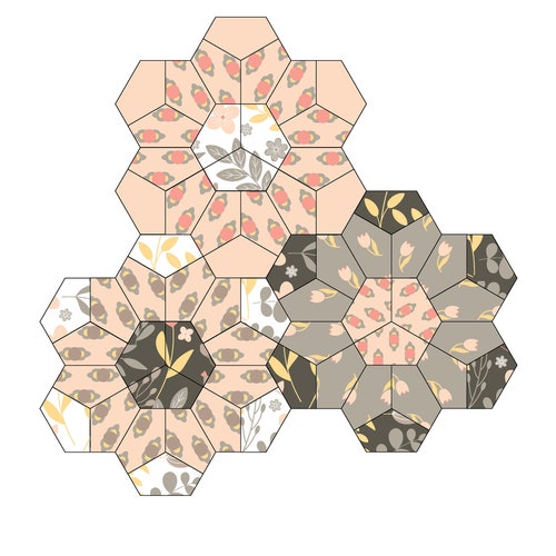 Printable EPP Templates PDF Instant Download Hexagon 12 - Etsy