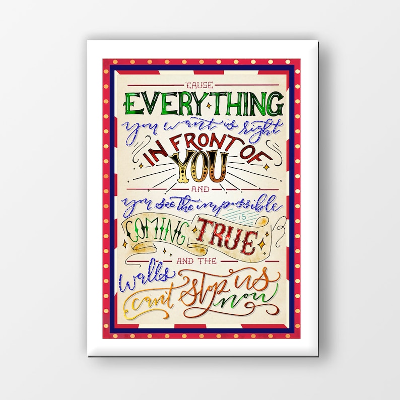 The Greatest Show, the Greatest Showman Lyrics | Hand-lettered Digital ...