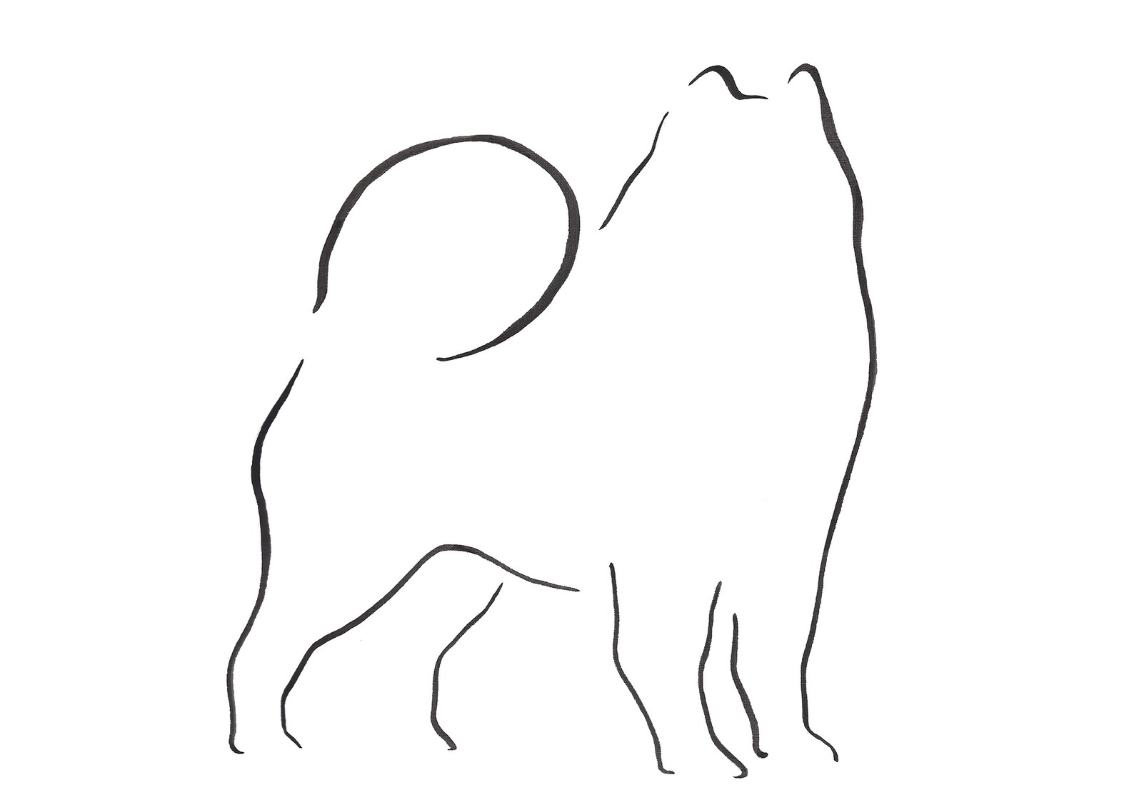 Samoyed Digital Download Printable Samoyed Art Minimalist - Etsy Australia