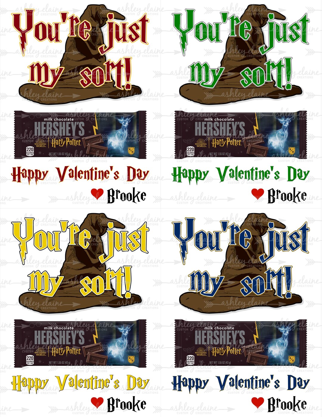 Magical Sorting Hat Valentine's Cards - Etsy