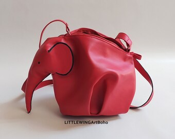 Red Elephant Purse - Etsy