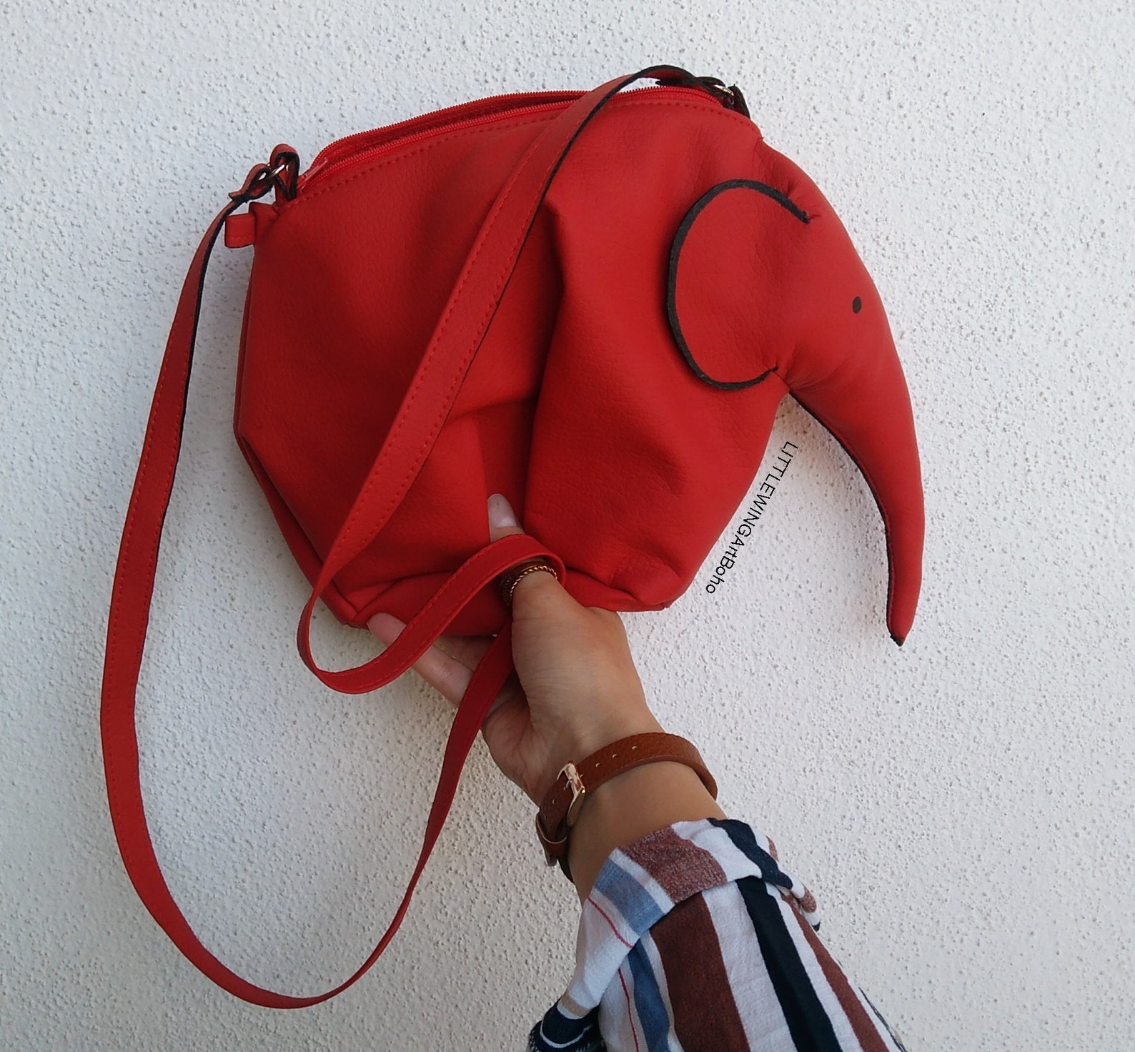 Elephant Bag Red Leather Bag Red Elephant Bag Crossbody - Etsy