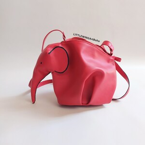 Elephant Bag,red Bag,red Elephant Bag,crossbody Bag,red Purse,red ...
