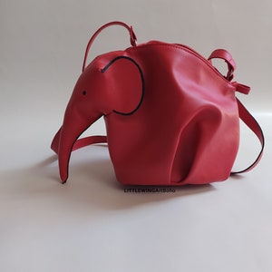 Elephant Bag,red Bag,red Elephant Bag,crossbody Bag,red Purse,red ...