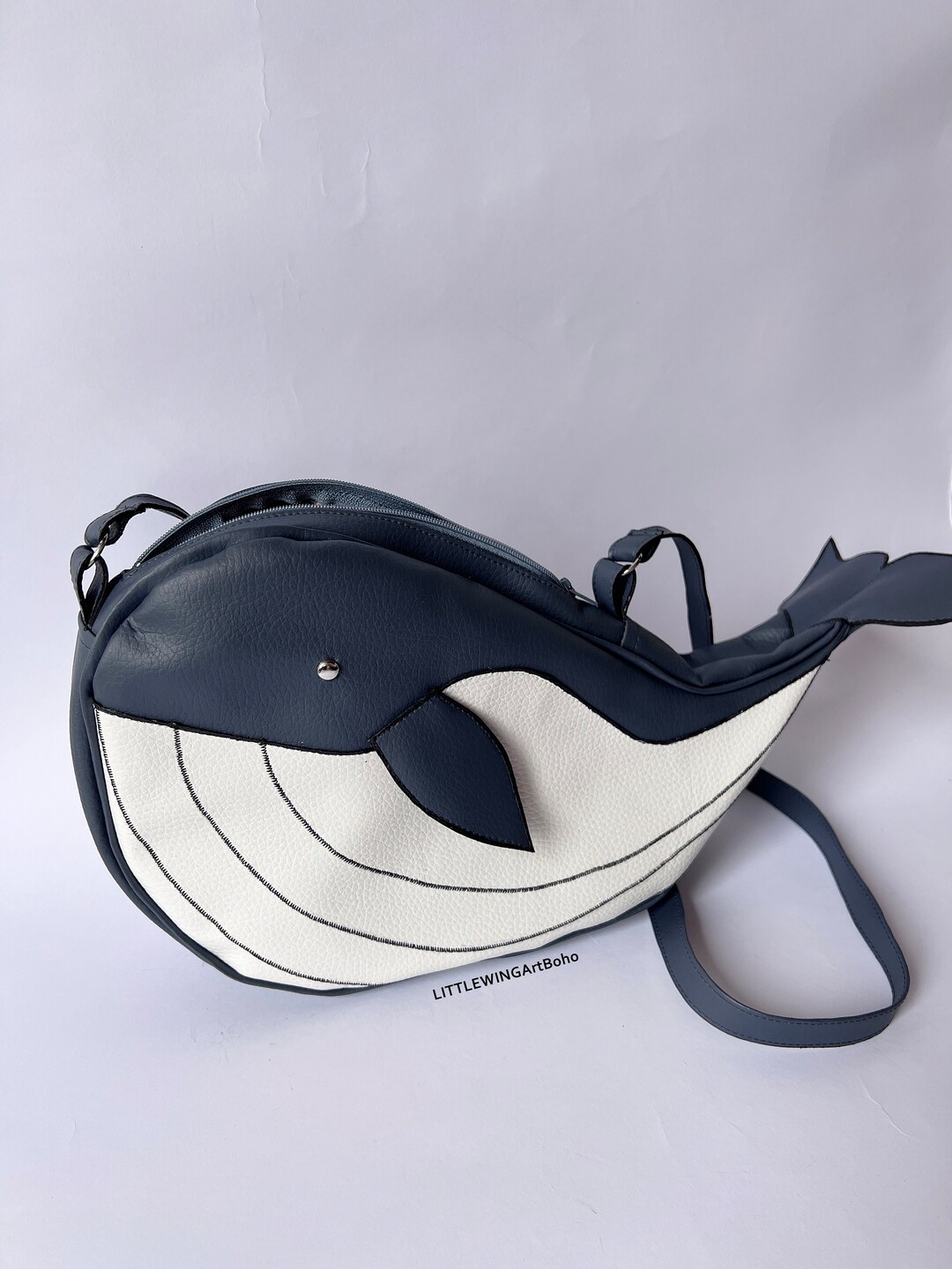 Whale Bag Blue Whale Bag Fish Bag Whale Shape Bag Gray Blue Whale Bag ...