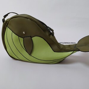 Whale Bag - Blue Whale Bag - Fish Bag - Whale Shape Bag - Blue Leather ...