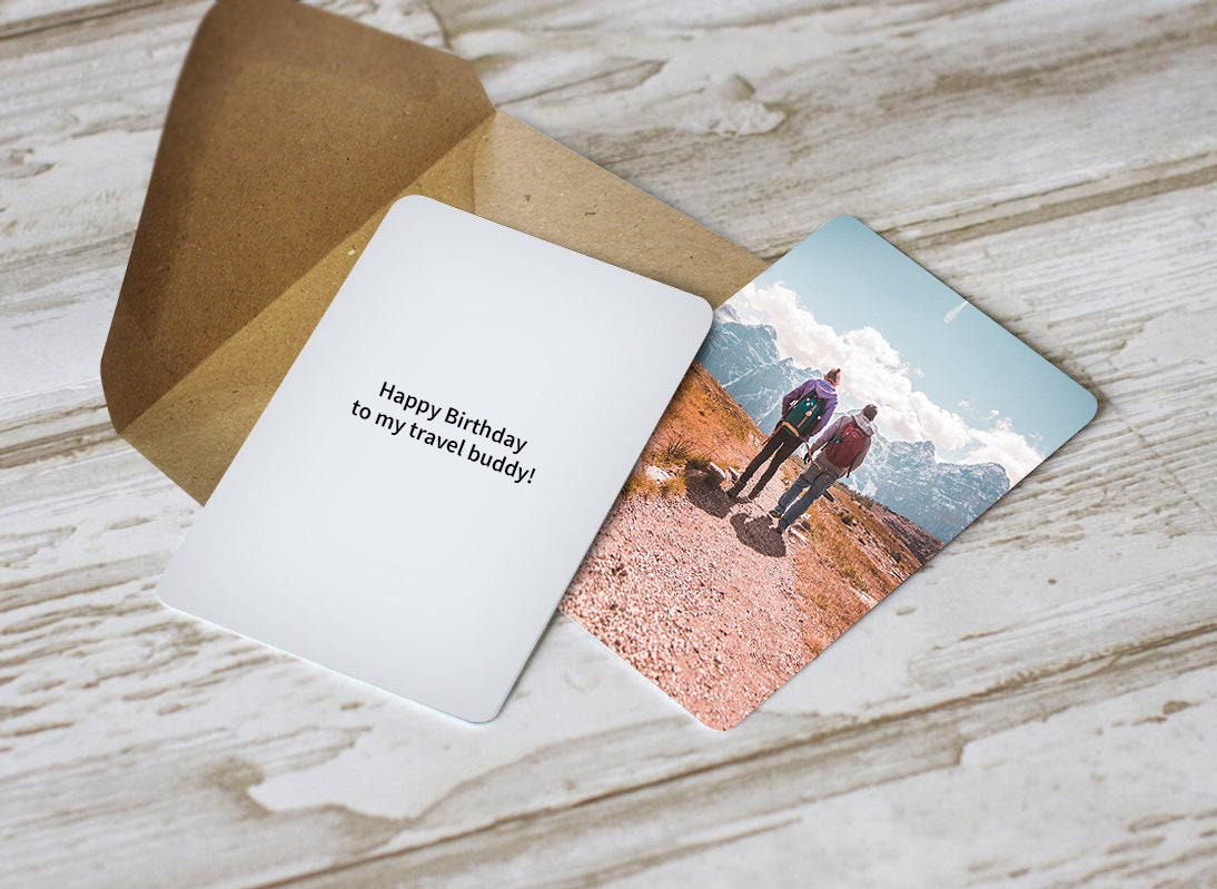 Personalised Photo & Message Plastic Card Keepsake - Etsy UK