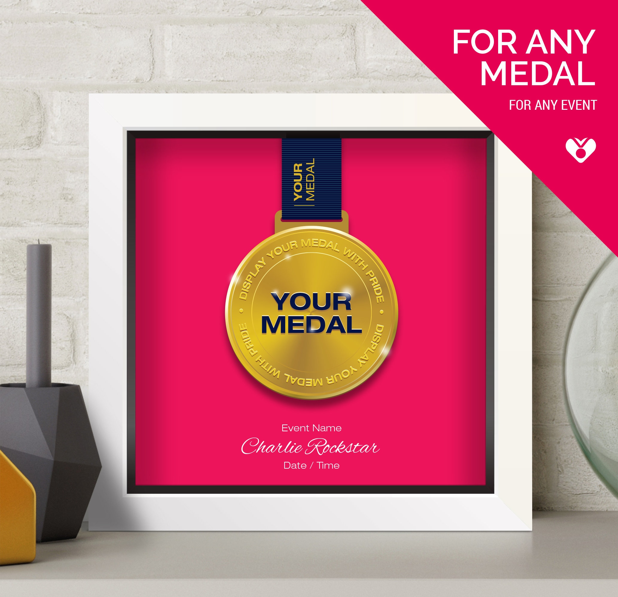 Personalised Medal Frame Plain - Etsy