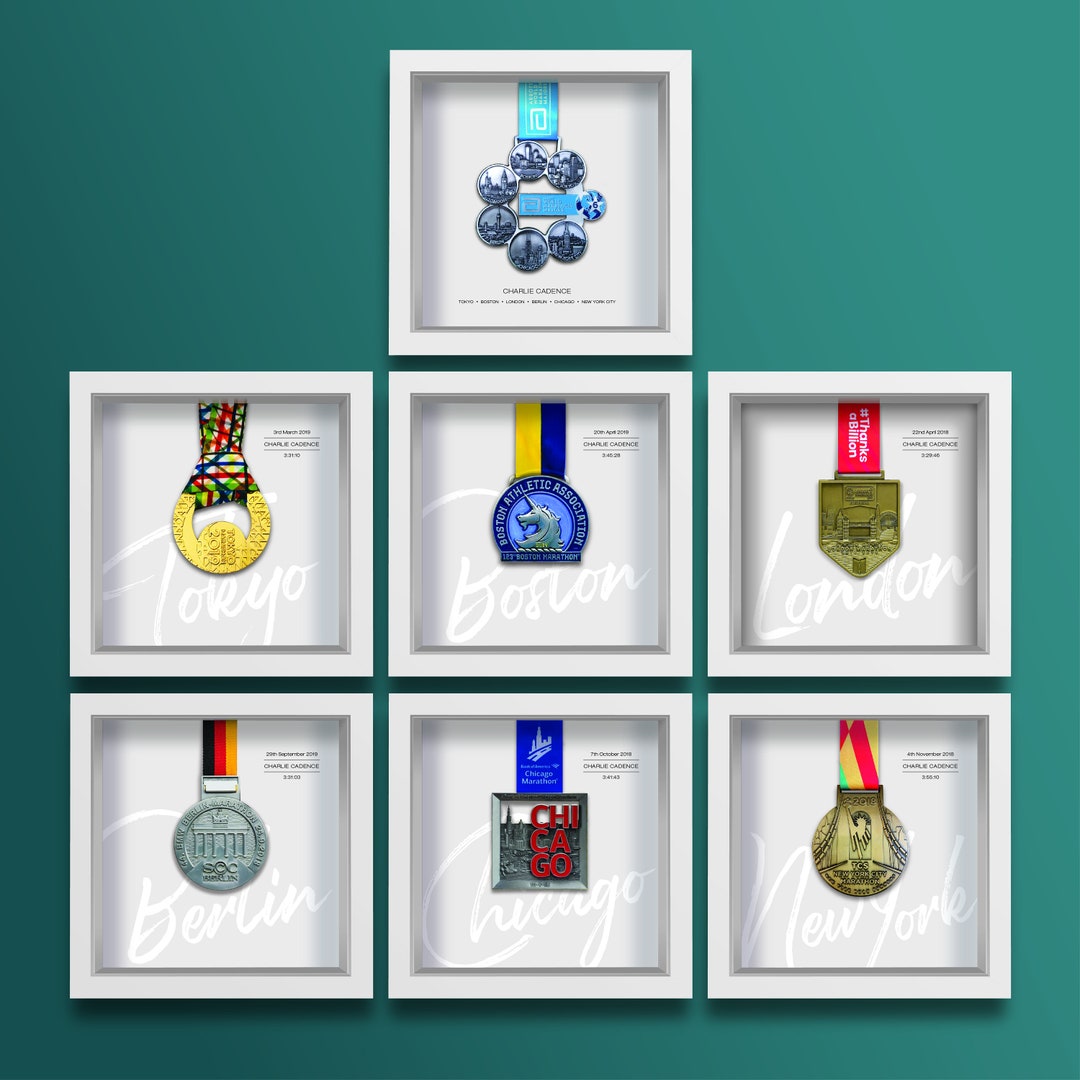 Marathon Majors Complete Set of Personalised Medal Frames [SAVE on the ...