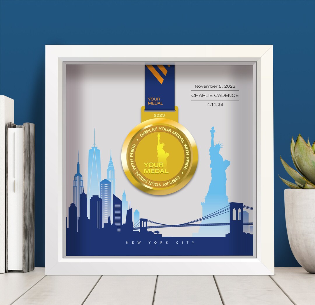 New York City Personalised Medal Frame new Skyline - Etsy