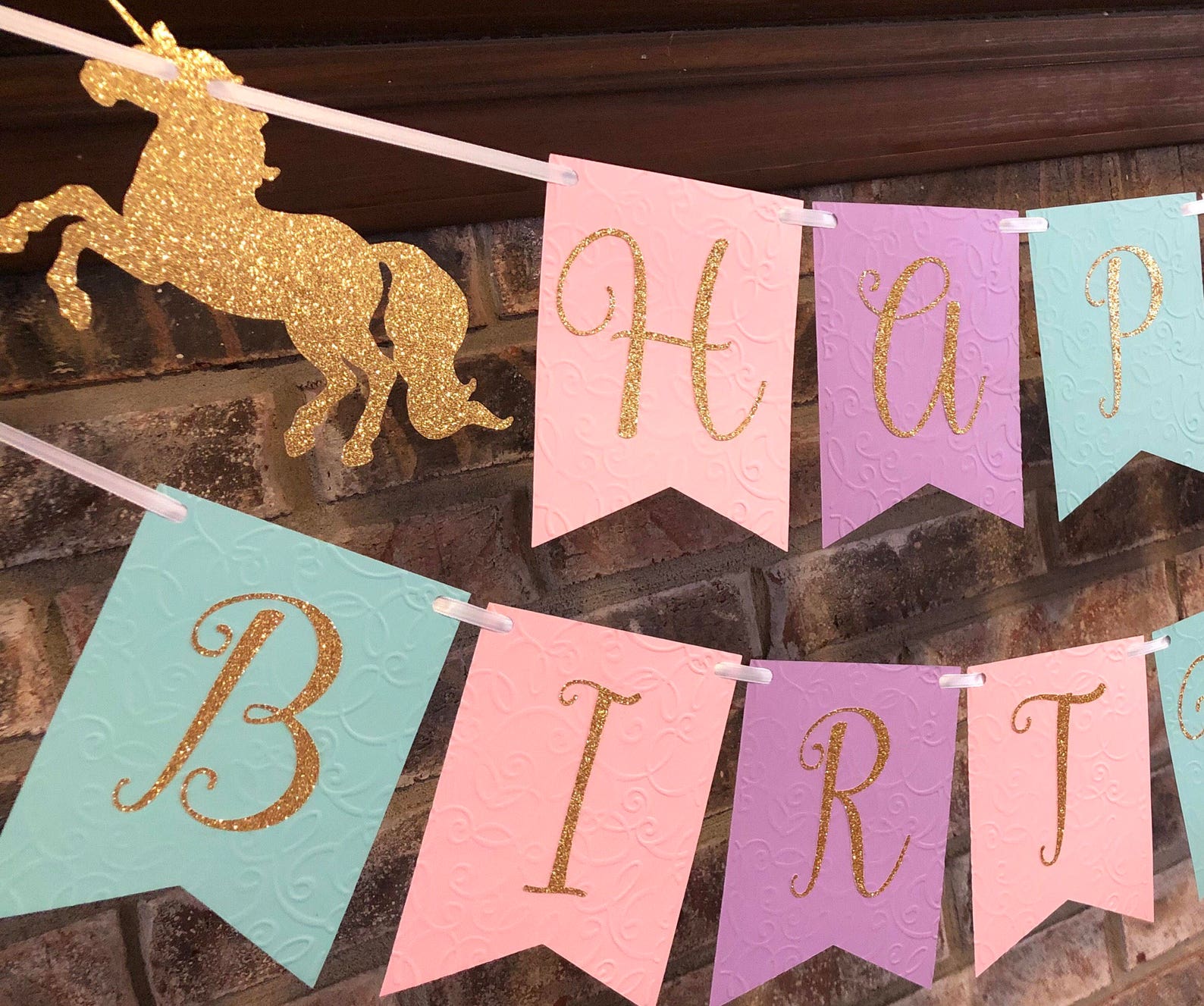 Unicorn Happy Birthday Banner - Etsy
