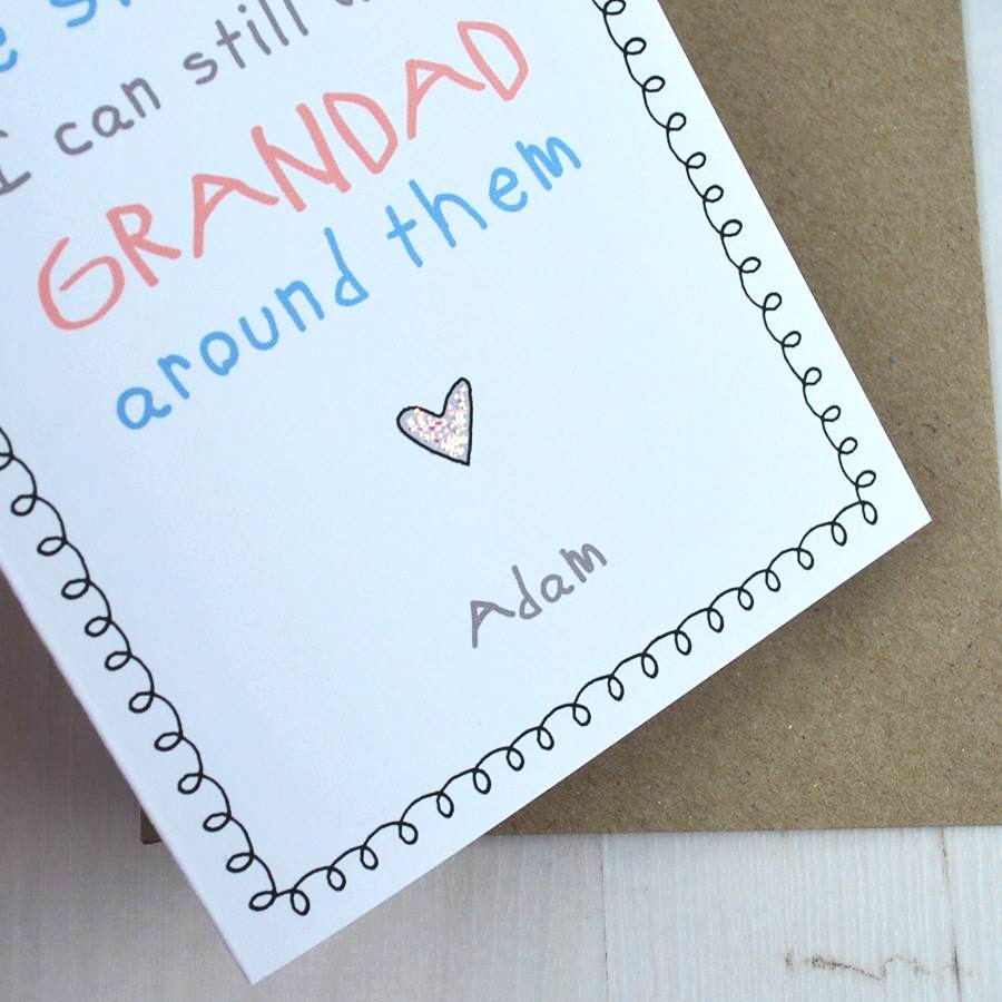 Cute Personalised Grandad Card Fathers Day Card My Fingers - Etsy