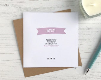 Hashtag Card | Etsy UK