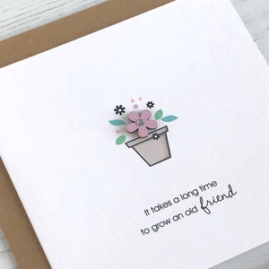 Sweet Friend Card | Flower Pot Watering Can - Etsy