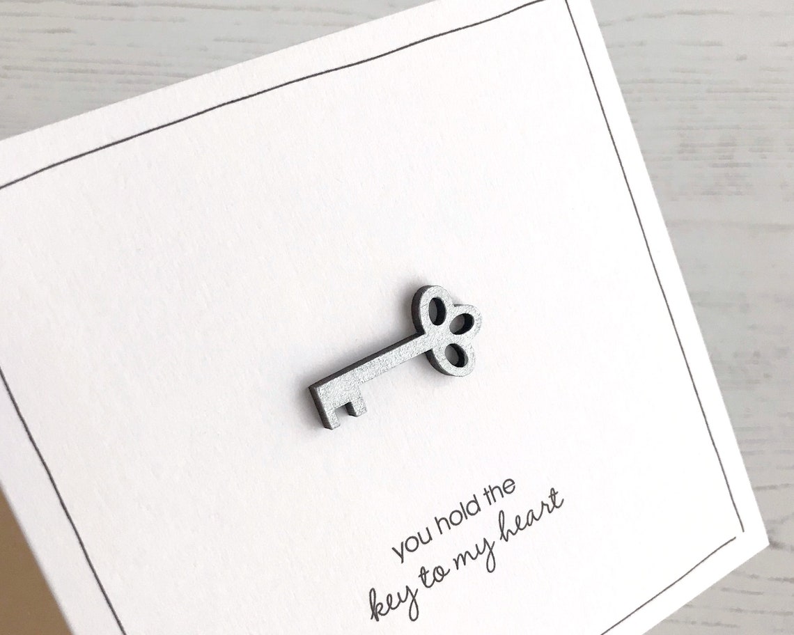 Key to My Heart Valentine's Card - Etsy