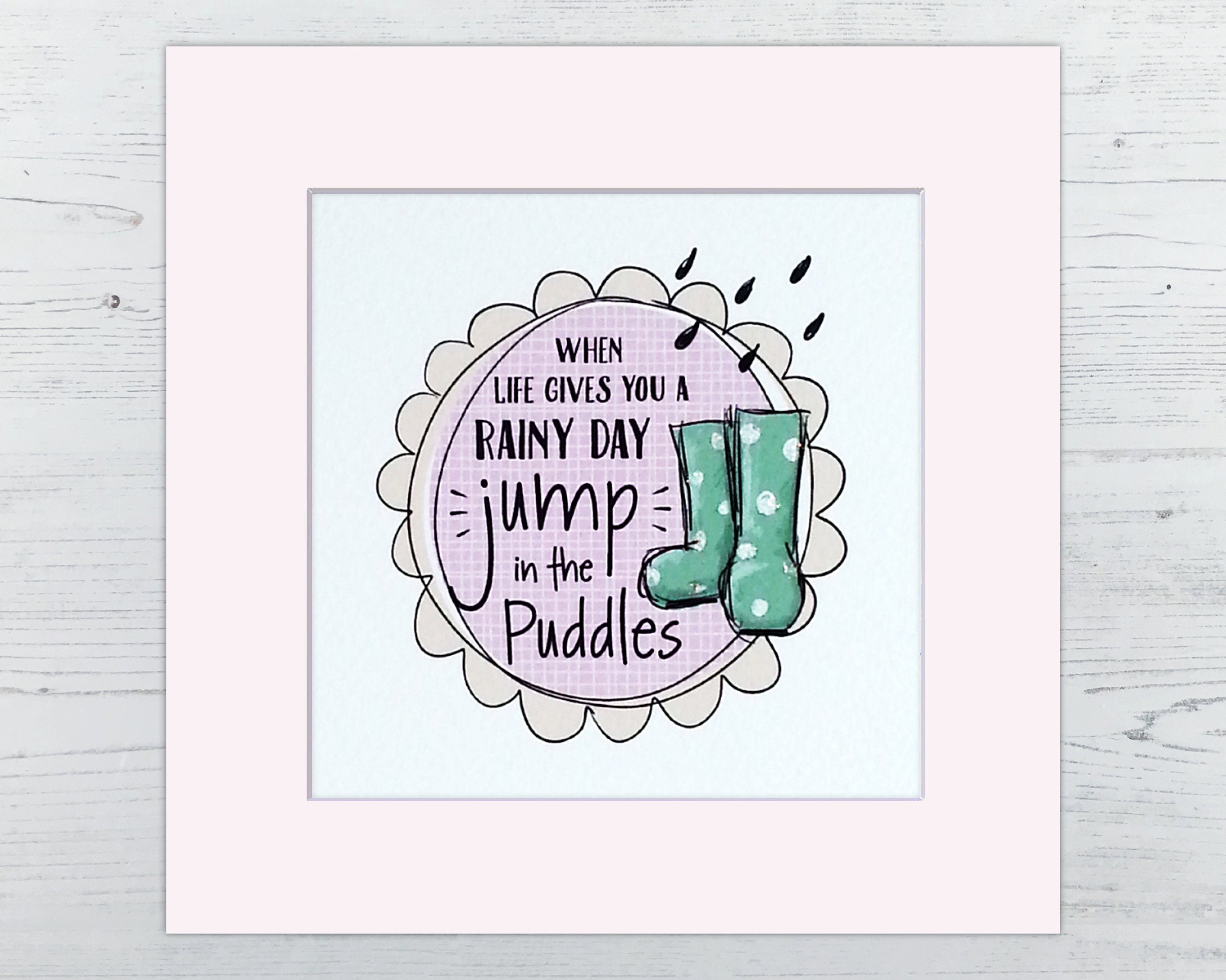Positive Quote Art Print Cute Nursery Art Wellies Print - Etsy UK