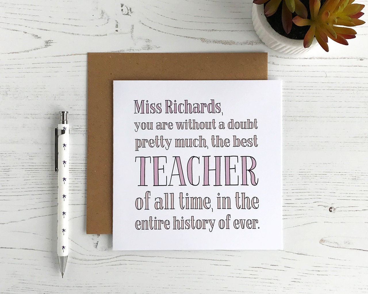 I Will Miss You Teacher Cards