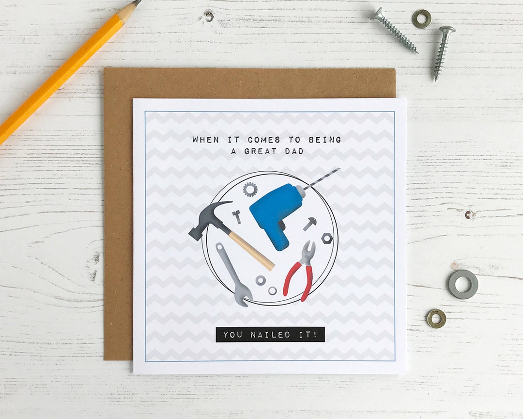 Toolbox Fathers Day Card | DIY Card for Dad | You Nailed It - Etsy