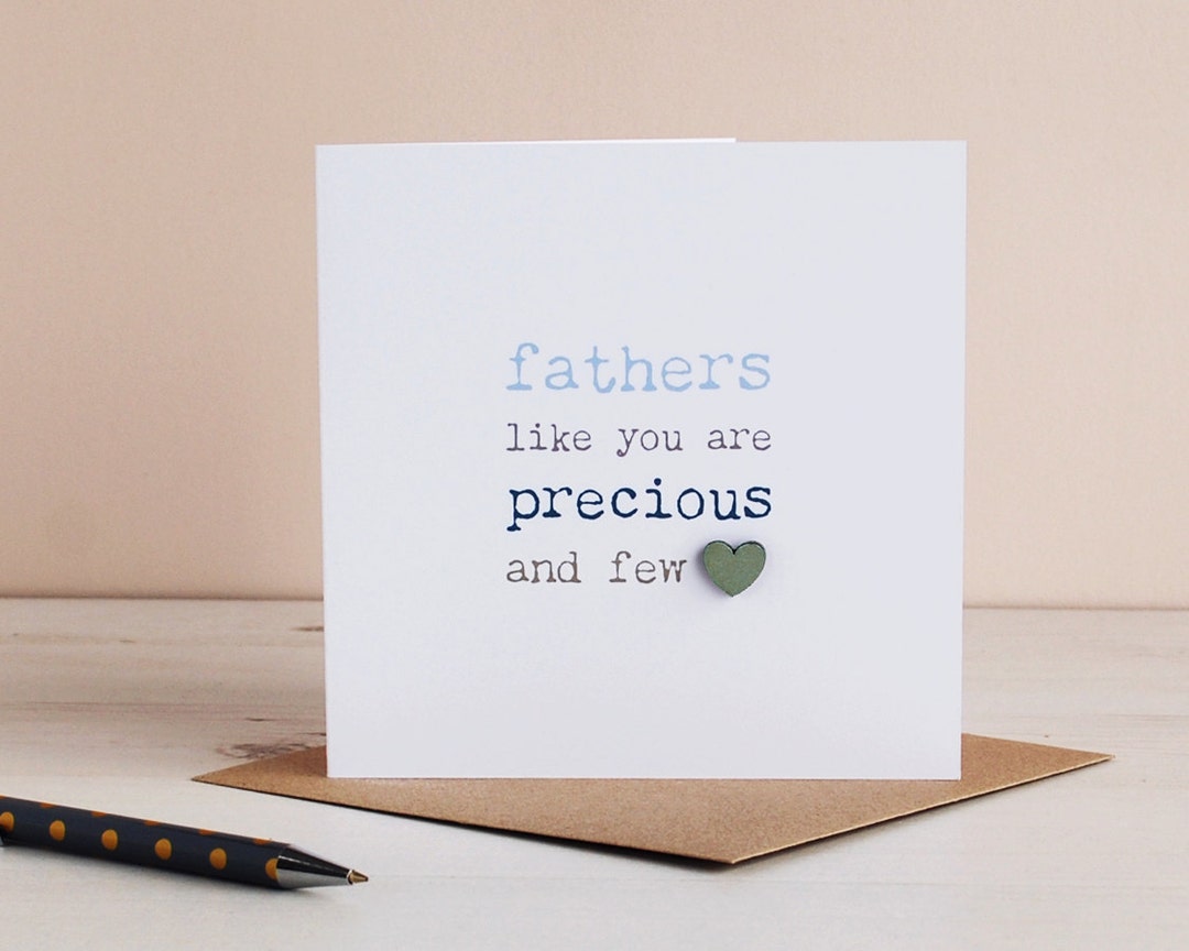 Special Father's Day Card - Card for Dad - Fathers Are Precious Card - Etsy