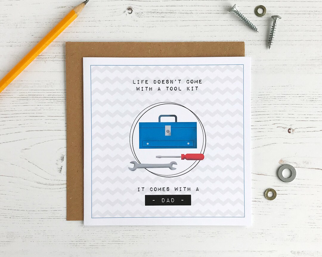 Toolbox Father's Day Card DIY Dad Funny Card for Dad - Etsy