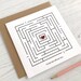Valentine Labyrinth Maze Card - Heart Puzzle Card - Etsy