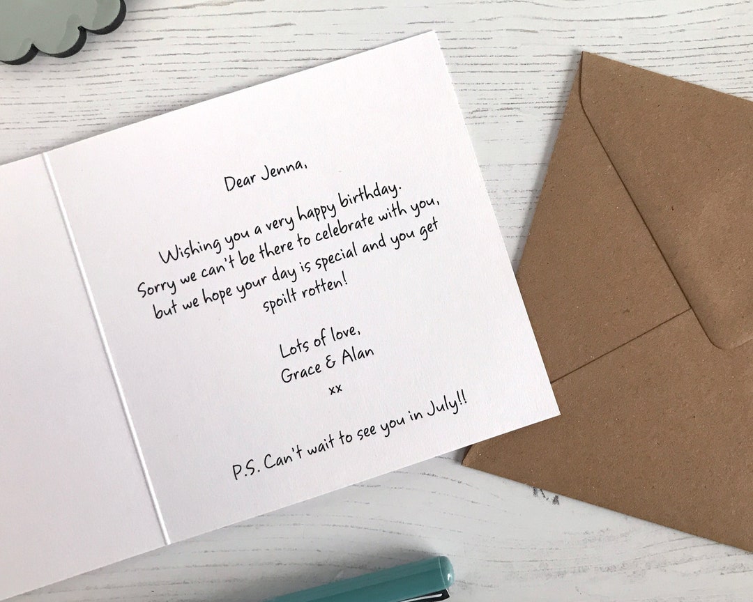 Card Sent Direct Service With Printed Message Inside (UK ONLY) - Etsy UK