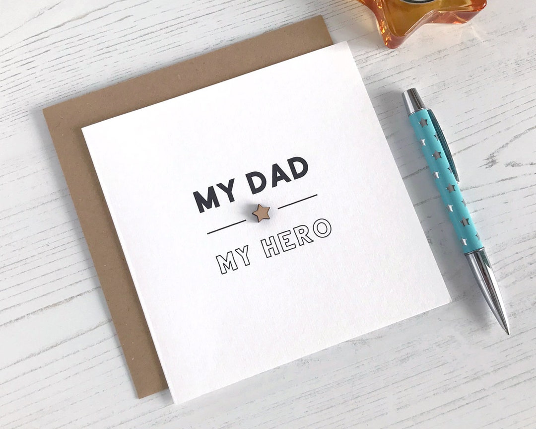 Father's Day Card My Dad My Hero - Etsy