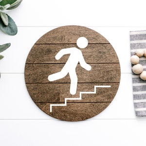 3D Business Stairs Direction Signs for Rustic Modern Vibes Interior ...
