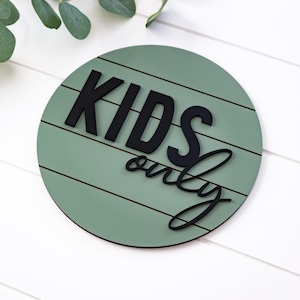 3D Adults Only Sign Business Door Sign Kids Only Sign for Daycare ...