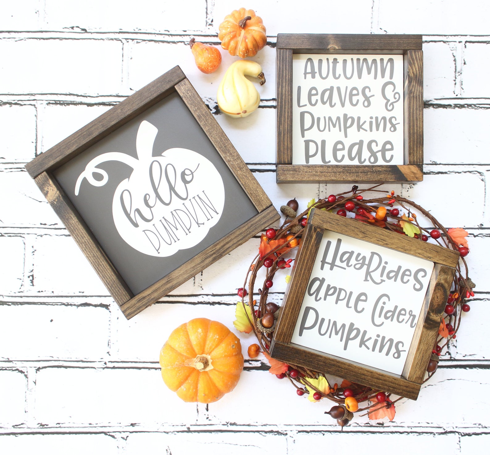 Fall Decor Sign Collection by Lumber and Letters - Etsy