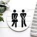 3D Restroom Shiplap Sign, Mini Bathroom Signs, Farmhouse Bathroom Decor ...
