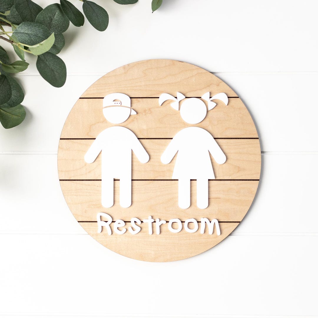 3D Toddler Restroom Shiplap Sign Kids Bathroom Wall Decor Kids Bathroom ...