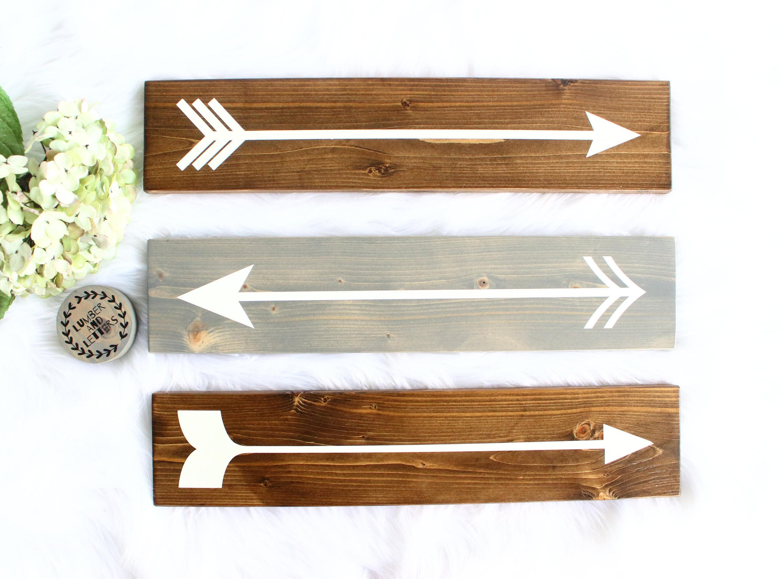 Woodland Nursery Arrow Decor Rustic Wooden Arrow Art | Etsy